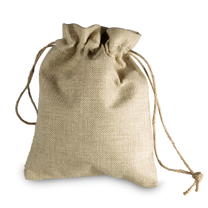 Large Faux Burlap Drawstring Bag – Wholesale Sublimation Supplies