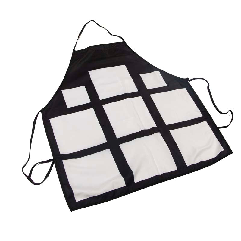 Black Sublimation Apron with Panels – Wholesale Sublimation Supplies