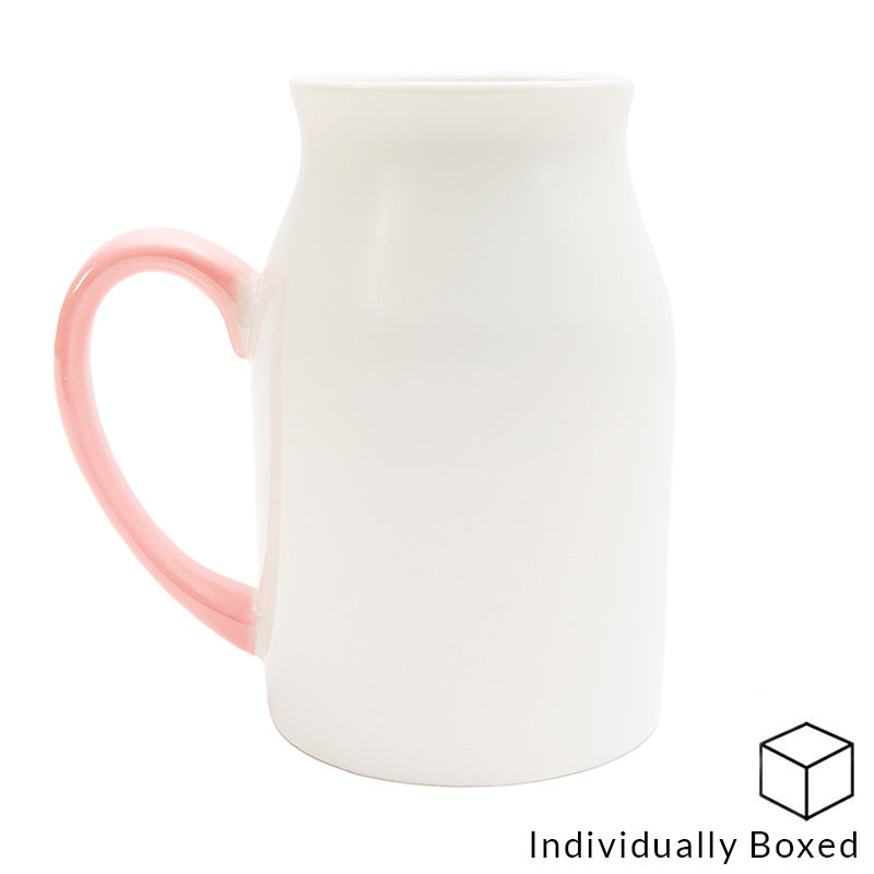 450ml Sublimation Milk Jug with Pink Handle – Wholesale Sublimation ...